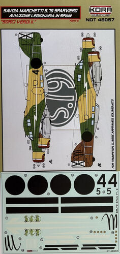 Kora Models NDT48057 SM-79 Sparviero - Aviazione Legionaria in Spain Part II (for Trumpeter / Classic Airframesa and Eduard Kits)
