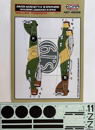 Kora Models NDT48059 SM-79 Sparviero - Aviazione Legionaria in Spain Part IV (for Trumpeter / Classic Airframesa and Eduard Kits)