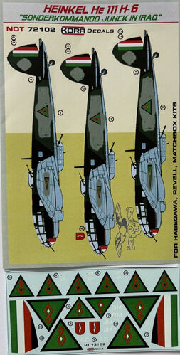 Kora Models NDT72102 Heinkel He 111 H-6 - Sonderkommando Junck in Iraq (for Hasegawa, Revell and Matchbox Kits)