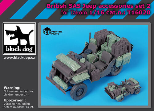 Black Dog T16020 British SAS Jeep Accessories Set No.2 (for Takom Kits)