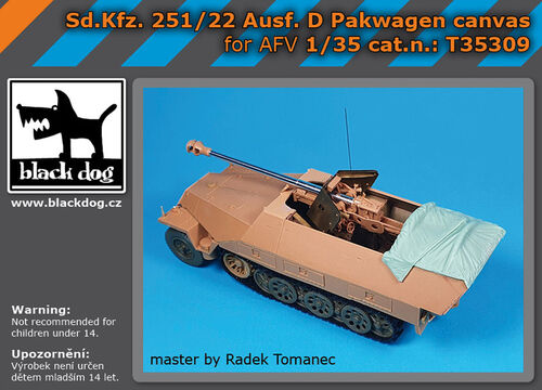 Black Dog T35309 Sd.Kfz 251/22 Ausf.D - Canvas (for AFV Kits)