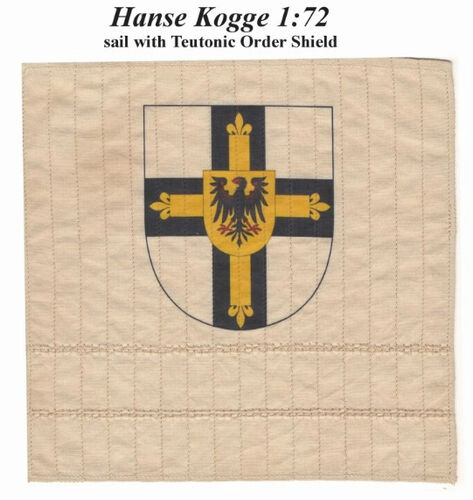 HiSModel S025Bp Hanse Kogge - Sail With Printing Teutonic Order Shield