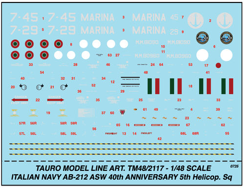 TAURO MODEL 48-2117 Agusta-Bell AB.212 ASW in Italian Service - 40th Anniversary 5th Helicopters Sq.