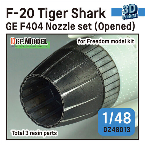 DEF Model DZ48013 F-20 Tigershark - Nozzle Set Opened (GE YF404-100 / for Freedom model 1/48)