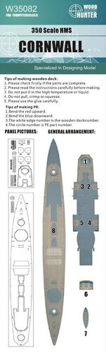 Flyhawk W35082 British Cruiser HMS Cornwall (for Trumpeter 05353)
