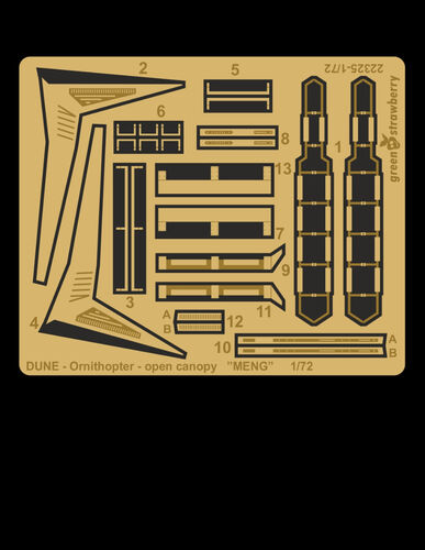 Green Strawberry 22325-72 Dune - Atreides Ornithopter - Open Canopy (for Meng Kits)