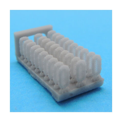 Black Cat Models AC700020c US Navy 10 Men Oval Rafts (15 pcs) and 10 Men Square Rafts (15 pcs)