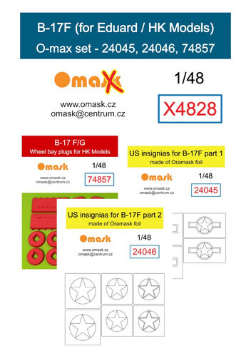 Omask X4828 Boeing B-17 F - O-max Set (for Eduard and HK Models Kits)