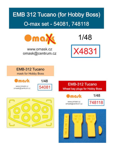 Omask X4831 Embraer EMB 312 Tucano - O-max Set (for Hobby Boss Kits)
