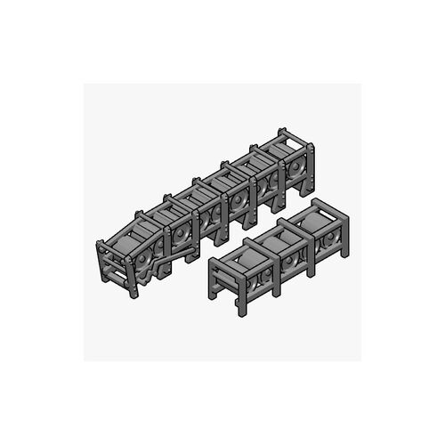 Black Cat Models AC350031c Mk.9 Mod.0 Release Tracks for Mk.7 Depth Charges with Stowage Racks (2 pcs)