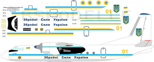 BSmodelle 72041 Antonov An-24 - "01 Yellow" Ukraine Air Force Decal