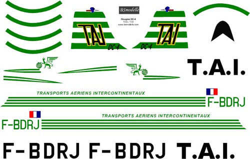 BSmodelle 720464 Douglas DC-4 - TAI Decal