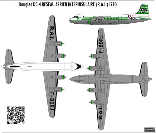 BSmodelle 720464_1 Douglas DC-4 - RAI Decal