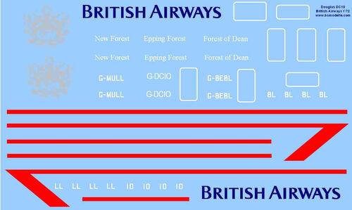 BSmodelle 720515 McDonnell Douglas DC-10 - British Airways (1998) Decal