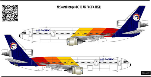BSmodelle 144497 McDonnell Douglas DC-10 - Air Pacific Decal