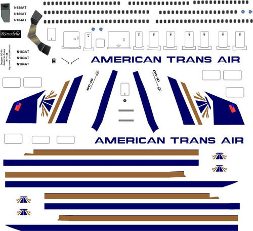 BSmodelle 144503 McDonnell Douglas DC-10 - American Trans Air Decal
