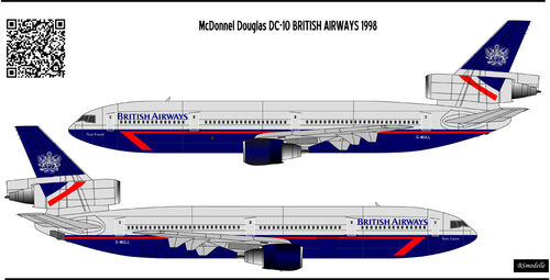 BSmodelle 144515 McDonnell Douglas DC-10 - British Airways Decal