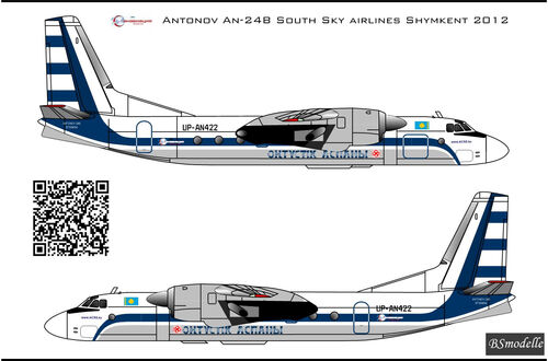 BSmodelle 144539 Antonov An-24 B - Ontystik Aspany