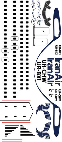 BSmodelle 144562 McDonnell Douglas MD82 - Iran Air Decal