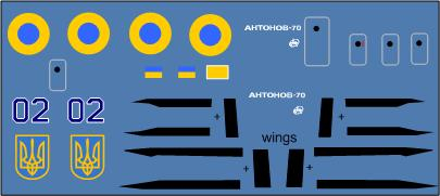 BSmodelle 144566 Antonov An-70 - Ukrainian Armed Forces Decal