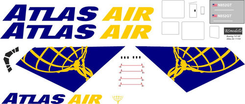 BSmodelle 144610 Boeing 747-8F - Atlas Air Decal