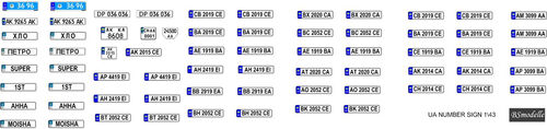 BSmodelle 430540 Ukrainian Registration Plates