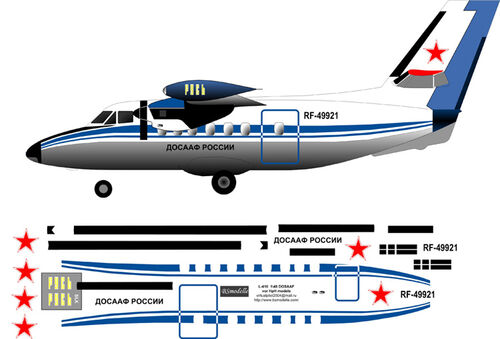 BSmodelle 4800001 Let L-410 - Russian DOSAAF Decal