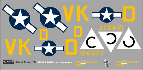 BSmodelle 480526 Boeing B-17 - USAAF Decal