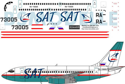 BSmodelle 72019 Boeing 737-200 - SAT Decal