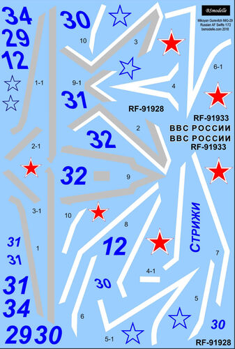 BSmodelle 720377 MiG-29 - Swifts 2018 Decal