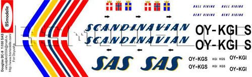 BSmodelle 1000045 McDonnell Douglas DC-9 - SAS Classic Decal