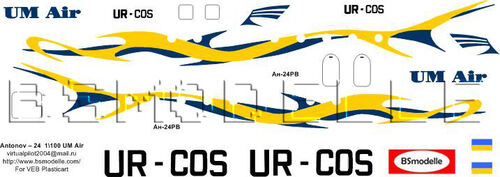BSmodelle 100045 Antonov An-24 - UM Air Decal