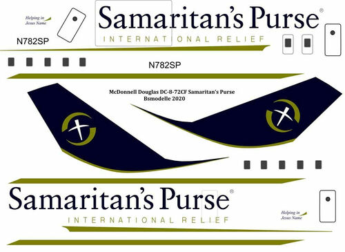 BSmodelle 100550 McDonnell Douglas DC-8 72CF - Samaritan's Purse Decal