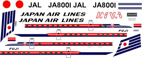 BSmodelle 100590 McDonnell Douglas DC-8 - Japan Airlines Decal