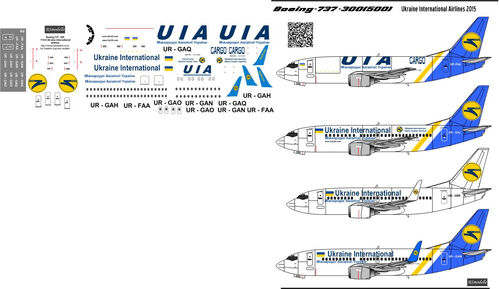 BSmodelle 1440103 Boeing 737-300 - UIA Decal
