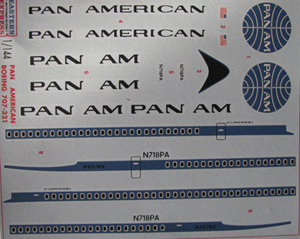 BSmodelle 144082 Boeing 707 - Pan Am Decal