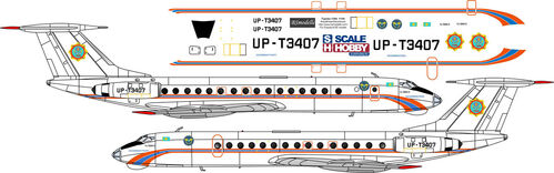 BSmodelle 144286 Tupolev Tu-134 - Kazakhstan Resque Service Decal