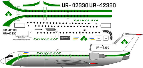 BSmodelle 144326 Yalovlev Yak-42D - Crimea Air Decal