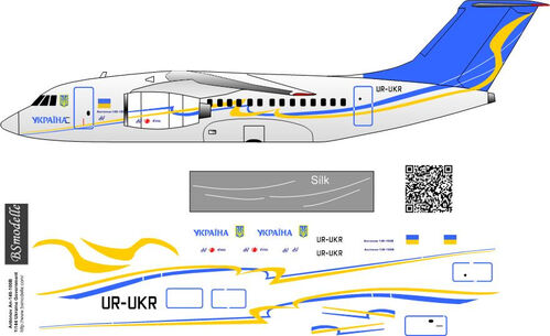 BSmodelle 144339 Antonov An-148 - UR-UKR Decal