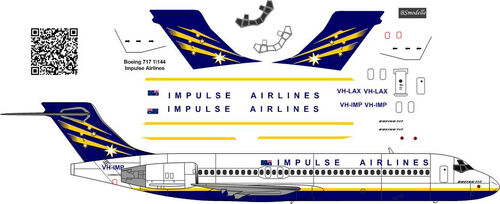 BSmodelle 144422 Boeing 717 - Impulse Airlines Decal