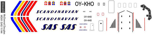 BSmodelle 144477 McDonnell Douglas MD-81 - SAS Classic Decal