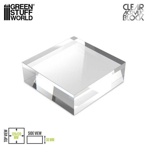 Green Stuff World 5860 Acrylic Display Block 120x120x30mm