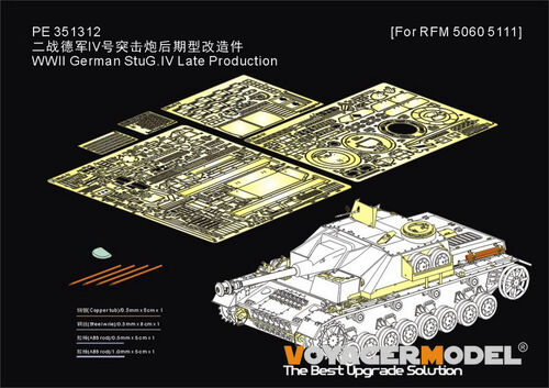 VoyagerModel.Co.Ltd PE351312 WWII German StuG.IV Late Production (For RFM 5060/5111)