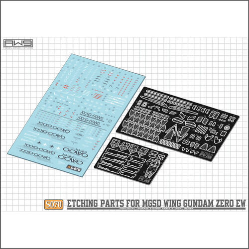 Madworks AW9 S70 Photo-Etched Detail-Up Parts With Decal For MGSD Wing Gundam Zero EW