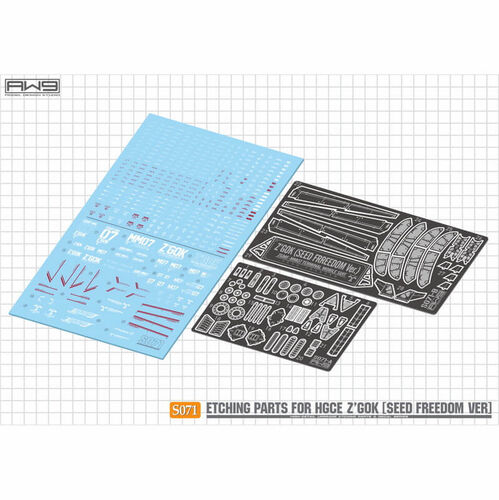 Madworks AW9 S71 Photo-Etched Detail-Up Parts With Decal For HG 1/144 Z'Gok (Seed Freedom Version)