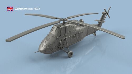 L'Arsenal 2.0 3D700551DEP Westland Wessex HAS.3 unfolded blades - 3D printing (4 helicopters)