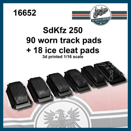 FC ModelTrend 16652 Sd.Kfz 250 - 90 Worn Track Pads and 18 Ice Cleat Pads (3D-printed)