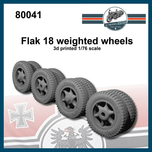FC ModelTrend 80041 German Flak 18 - Weighted Wheels (3D Printed)
