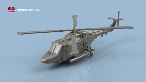 L'Arsenal 2.0 3D400536DEP Westland Lynx HAS-3 / HAS-4FN unfolded blades - 3D printing (4 helicopters)