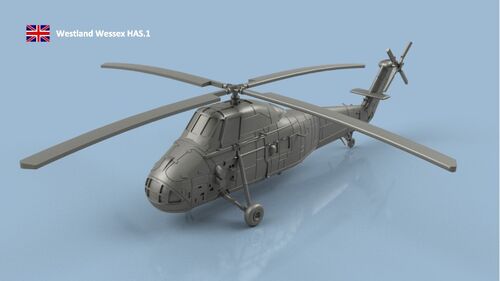 L'Arsenal 2.0 3D400550DEP Westland Wessex HAS.1 unfolded blades - 3D printing (4 helicopters)